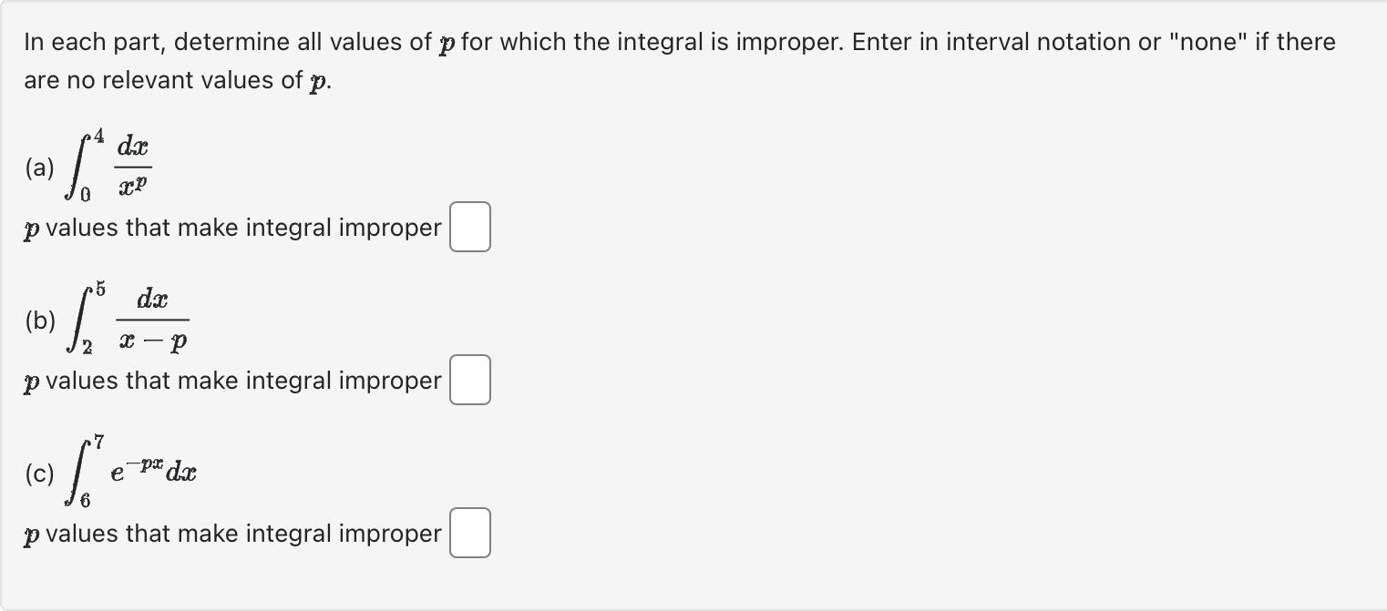 Solved In each part, determine all values of p for which the | Chegg.com