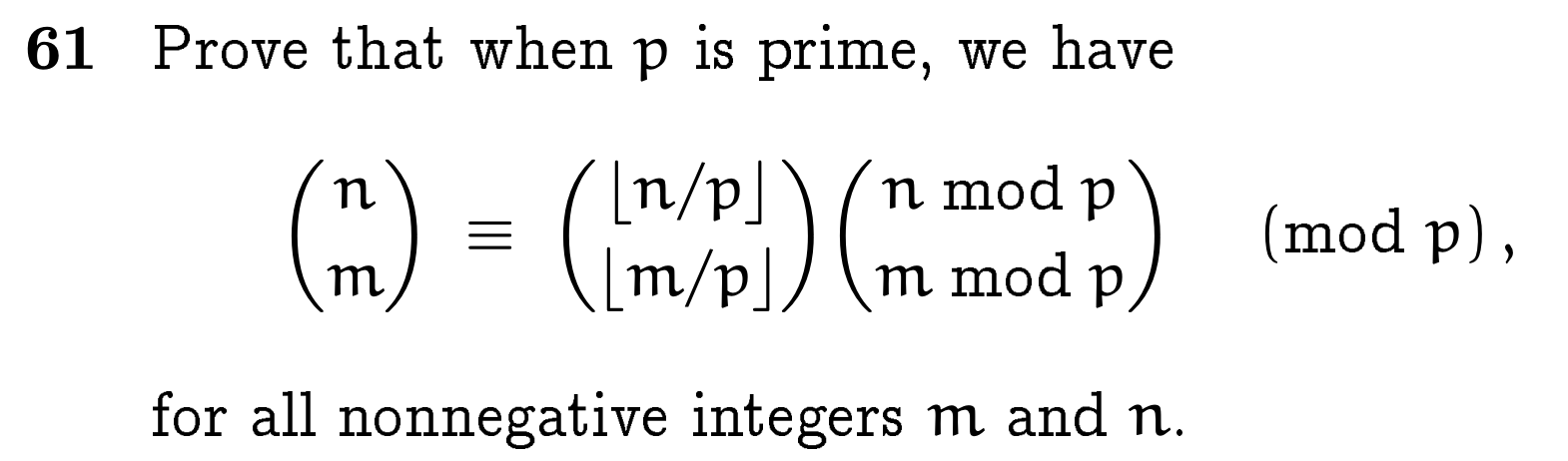 Solved 61 Prove that when p is prime, we have | Chegg.com