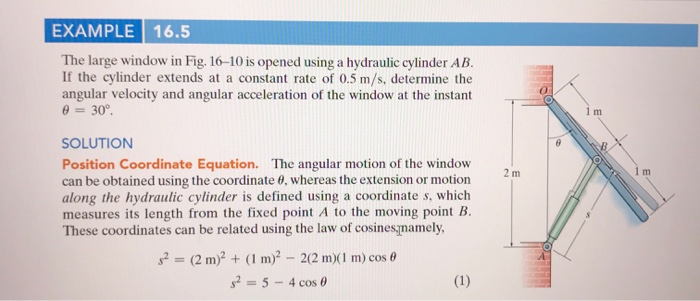 Solved EXAMPLE 16.5 The large window in Fig. 16-10 is opened | Chegg.com