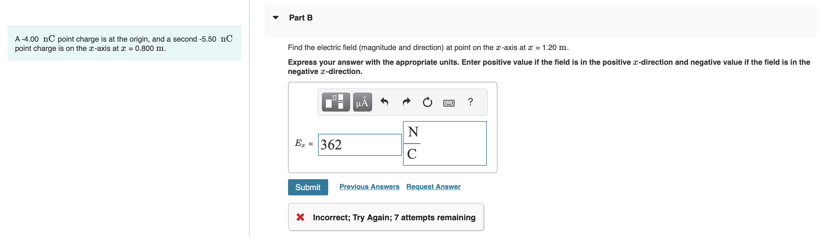 Solved A -4.00 nC point charge is at the origin, and a | Chegg.com