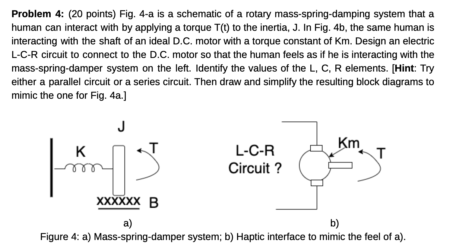Problem 4: ( 20 points) Fig. 4-a is a schematic of a | Chegg.com