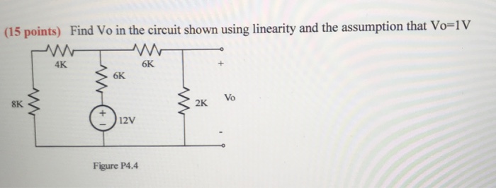 Solved (15 points) Find Vo in the circuit shown using | Chegg.com