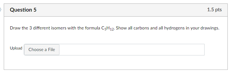 Solved Draw the 3 different isomers with the formula C5H12. | Chegg.com