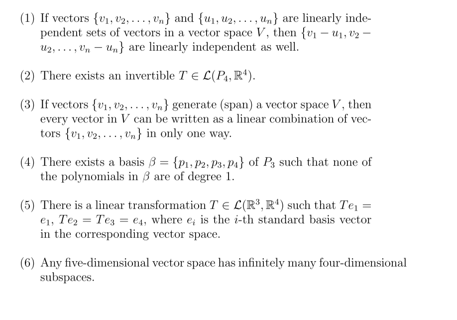 Solved (1) If vectors {v1,v2,…,vn} and {u1,u2,…,un} are | Chegg.com