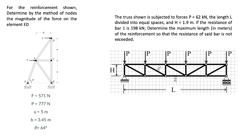 Solved For the reinforcement shown, Determine by the method | Chegg.com