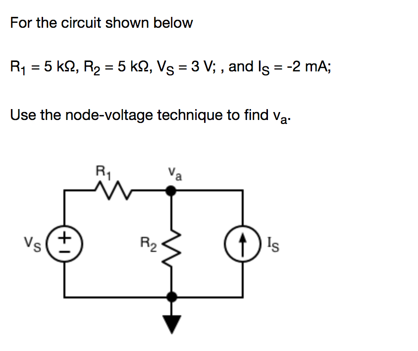 Solved For the circuit shown below Use the node-voltage | Chegg.com
