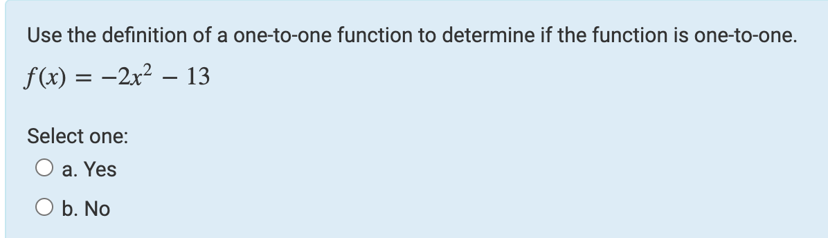 Solved Use the definition of a one-to-one function to | Chegg.com
