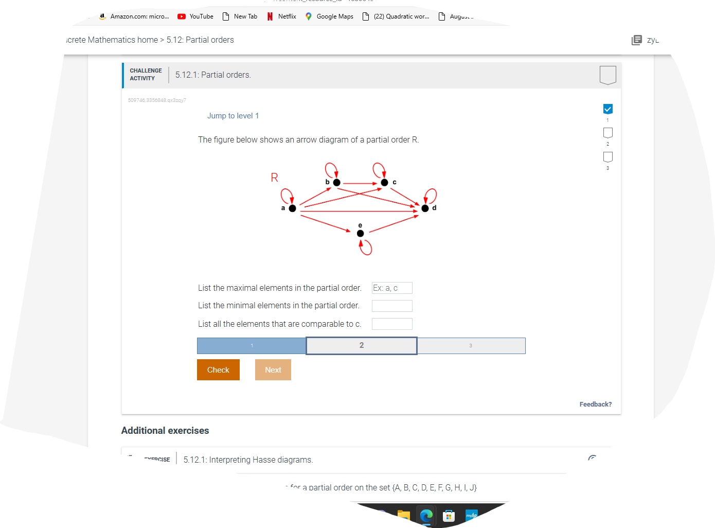 Solved crete Mathematics home > 5.12: Partial orders | Chegg.com
