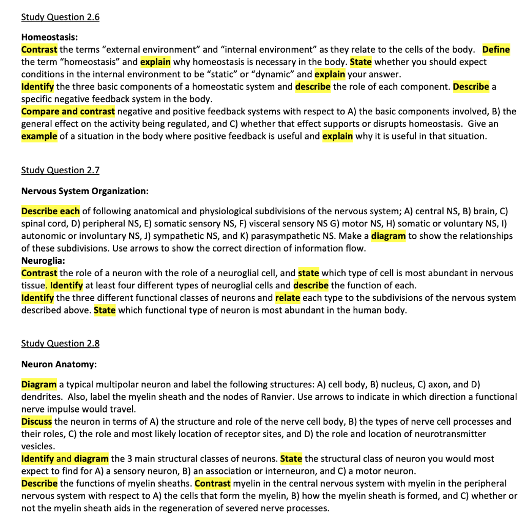 Solved I need help answering the study questions that | Chegg.com