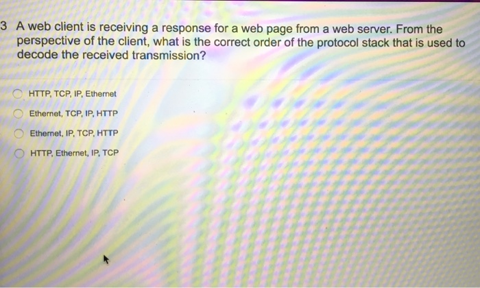 Solved 3 A web client is receiving a response for a web page | Chegg.com