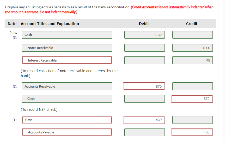 Solved Prepare any adjusting entries necessary as a result | Chegg.com