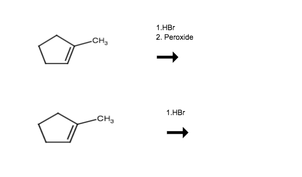 Solved 1. HBr 2. Peroxide 1. HBr | Chegg.com