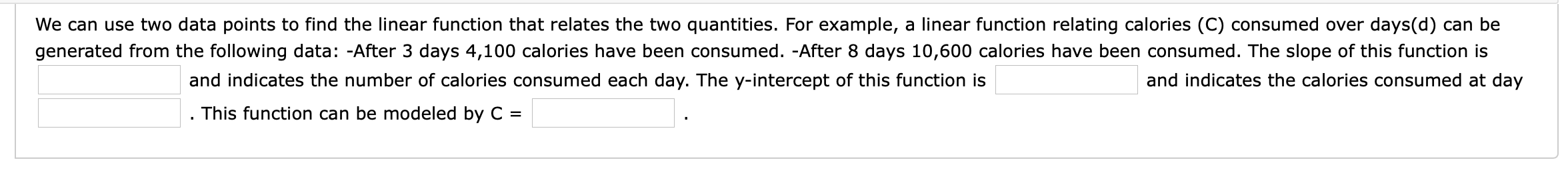 Solved We can use two data points to find the linear | Chegg.com