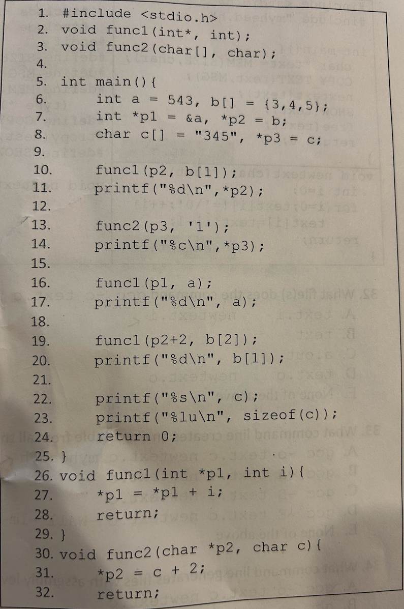 Solved The output of Line 11 is:A. 3, 4, 5B. 543C. 3D. 7E. | Chegg.com