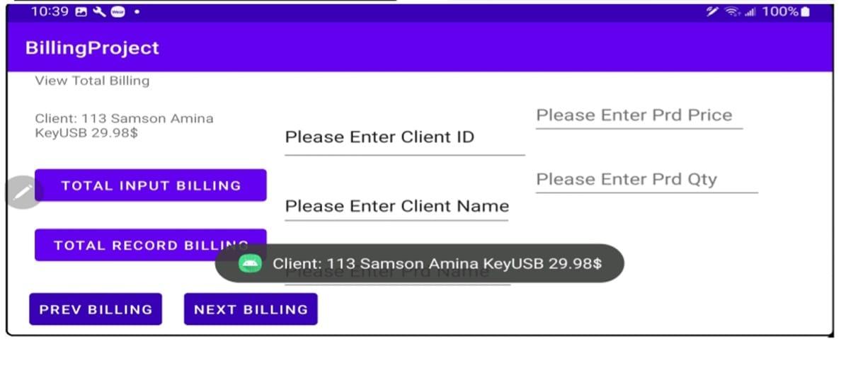 Solved Create an Android Project named BillProject to add | Chegg.com
