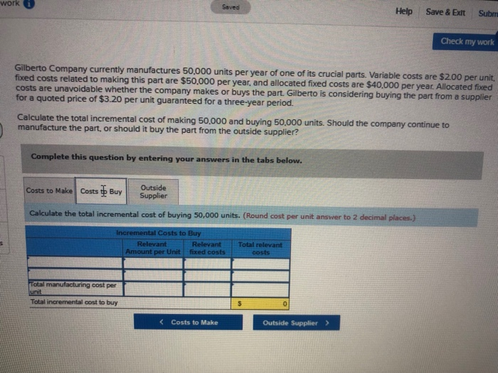 Solved Homework Saved Help Save Andexit Submit Check My Work 2060