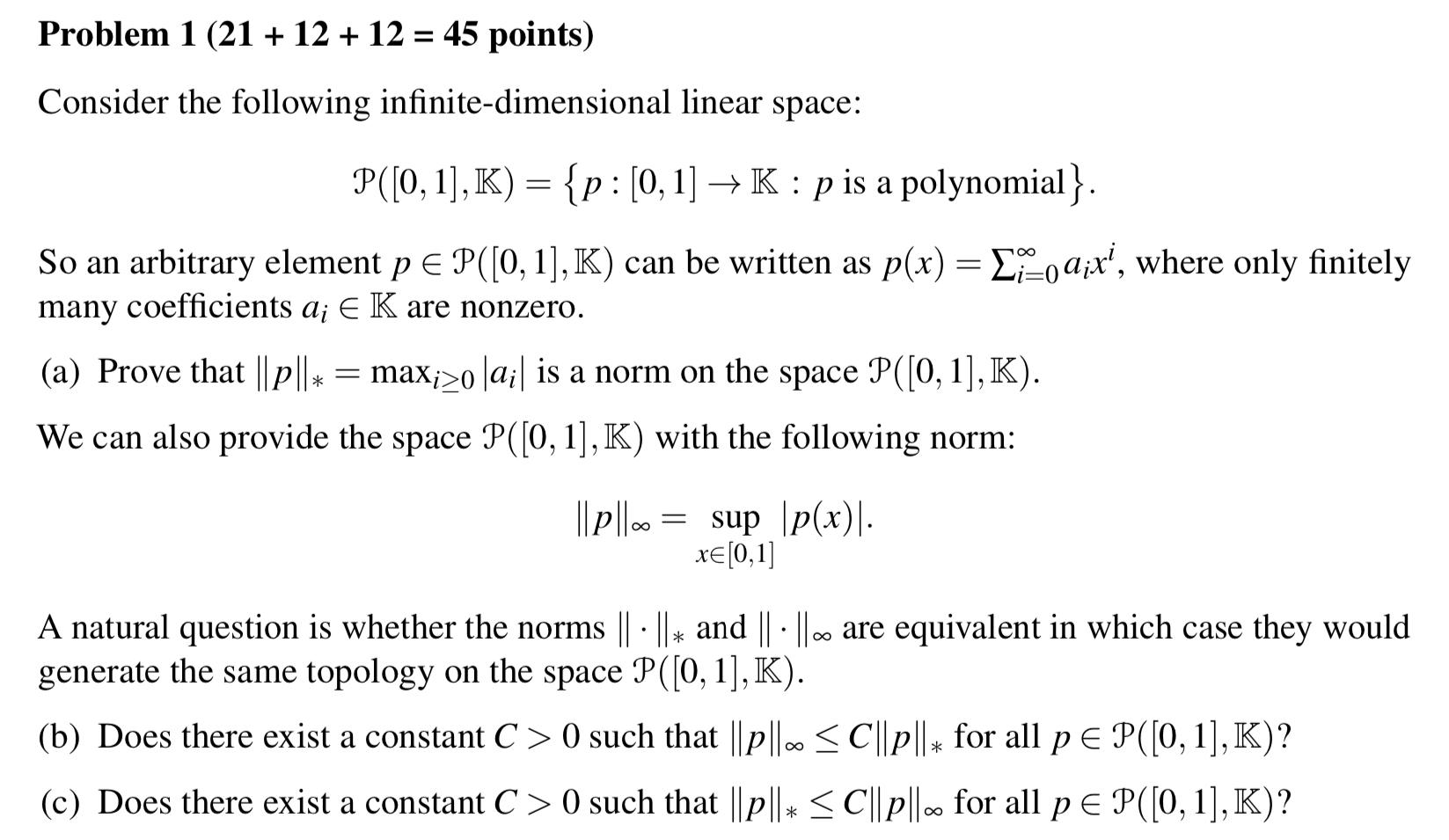 Solved Problem 1(21+12+12=45 points ) Consider the following | Chegg.com