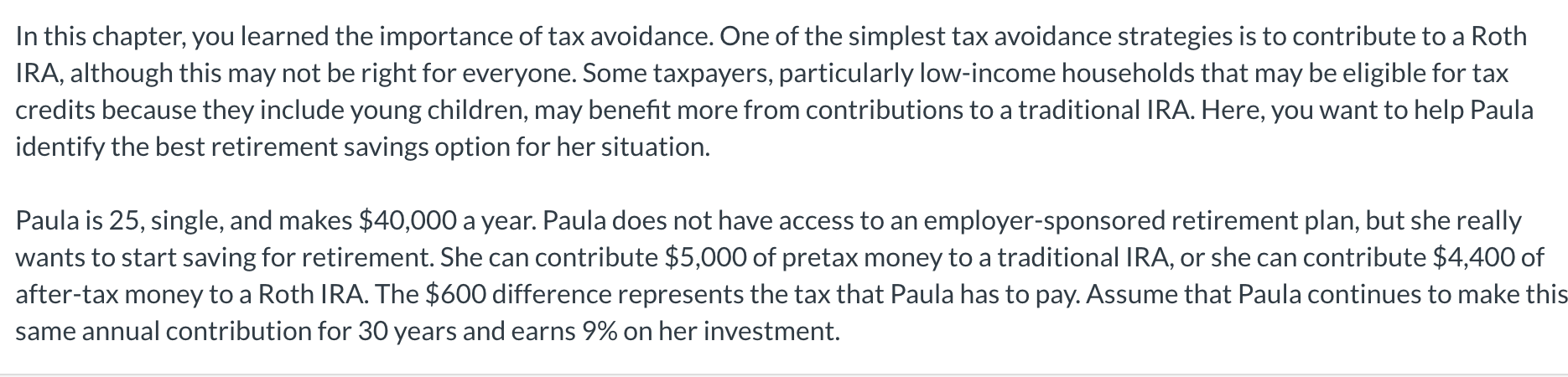 Solved In this chapter, you learned the importance of tax | Chegg.com