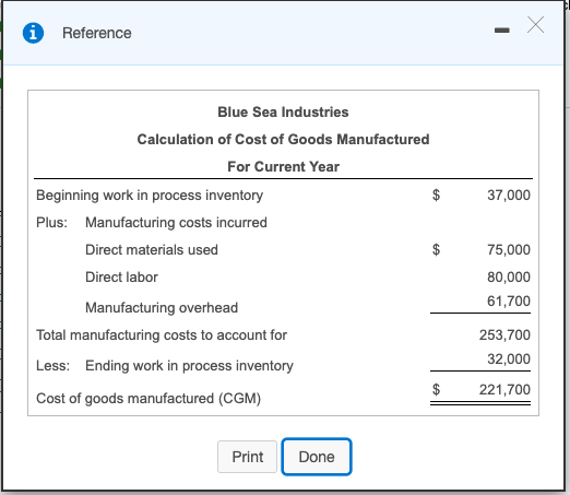 Solved Prepare the income statement for Blue Sea Company for | Chegg.com