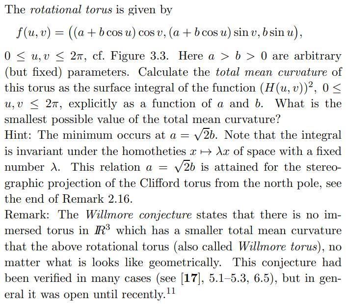 The rotational torus is given by | Chegg.com