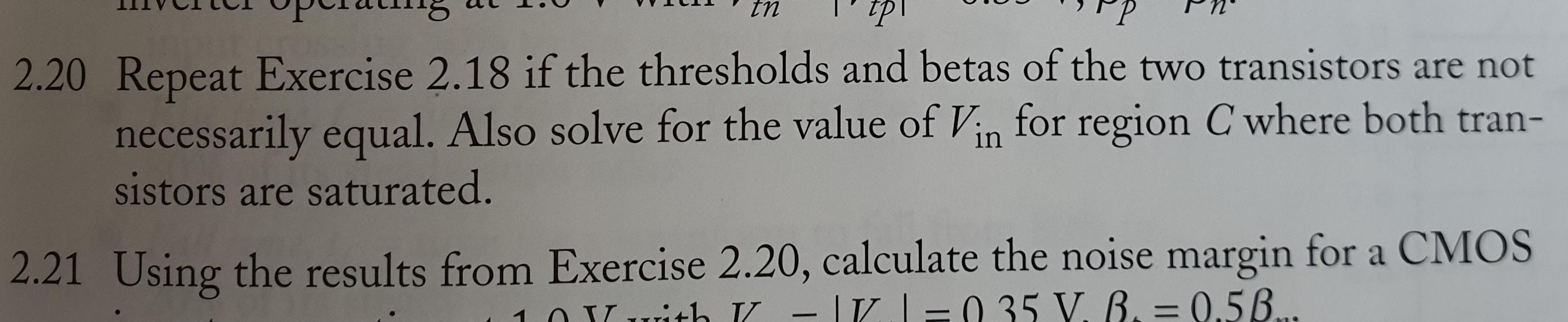 tn Ерт 2.20 Repeat Exercise 2.18 if the thresholds | Chegg.com