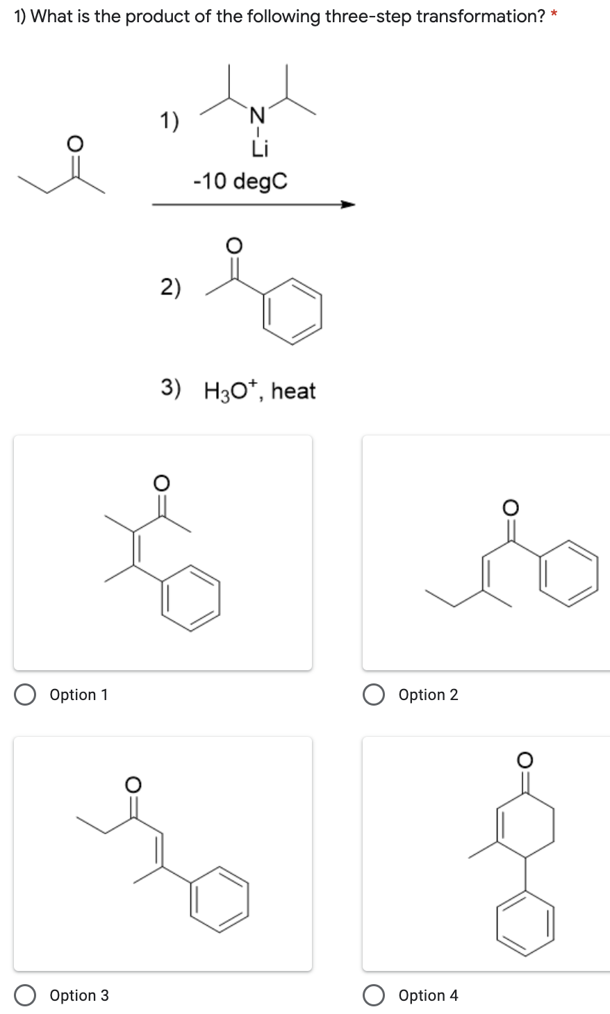 Solved 1) What is the product of the following three-step | Chegg.com