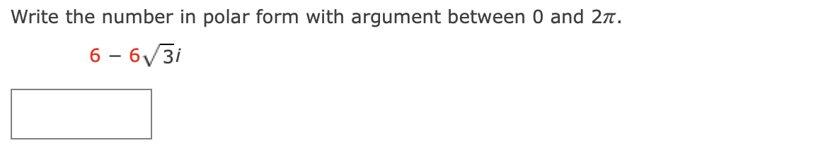 Solved Write the number in polar form with argument between | Chegg.com