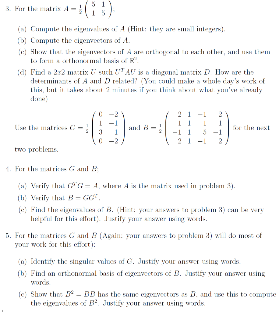 Can you solve 5(b)? To solve 5(b), question 3 and 4 | Chegg.com