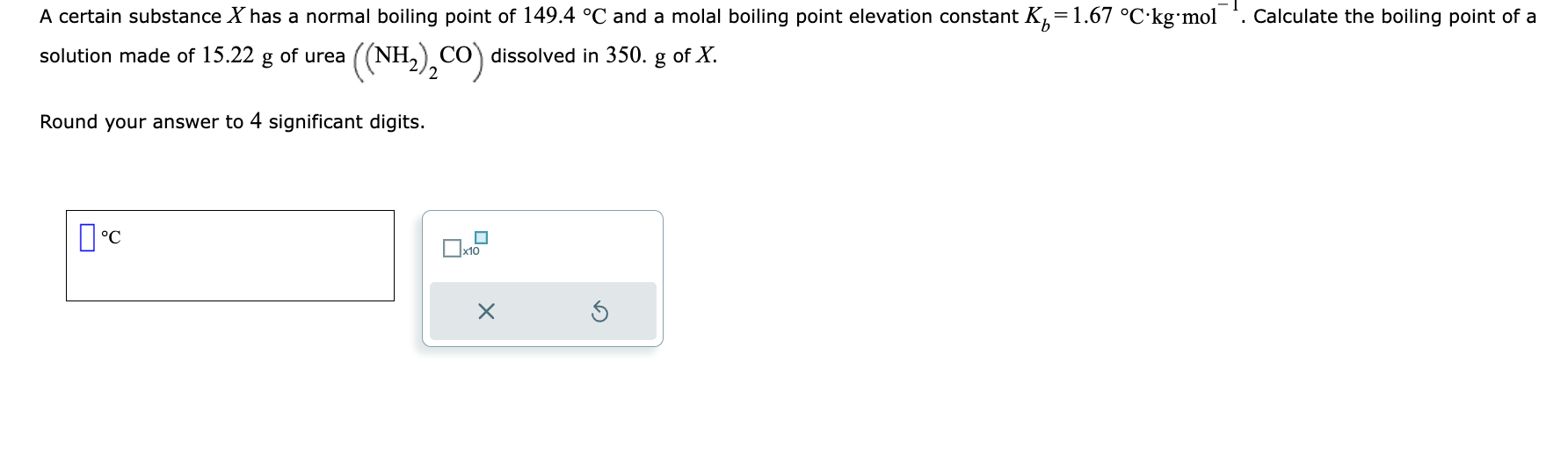 Solved A certain substance X has a normal boiling point of | Chegg.com