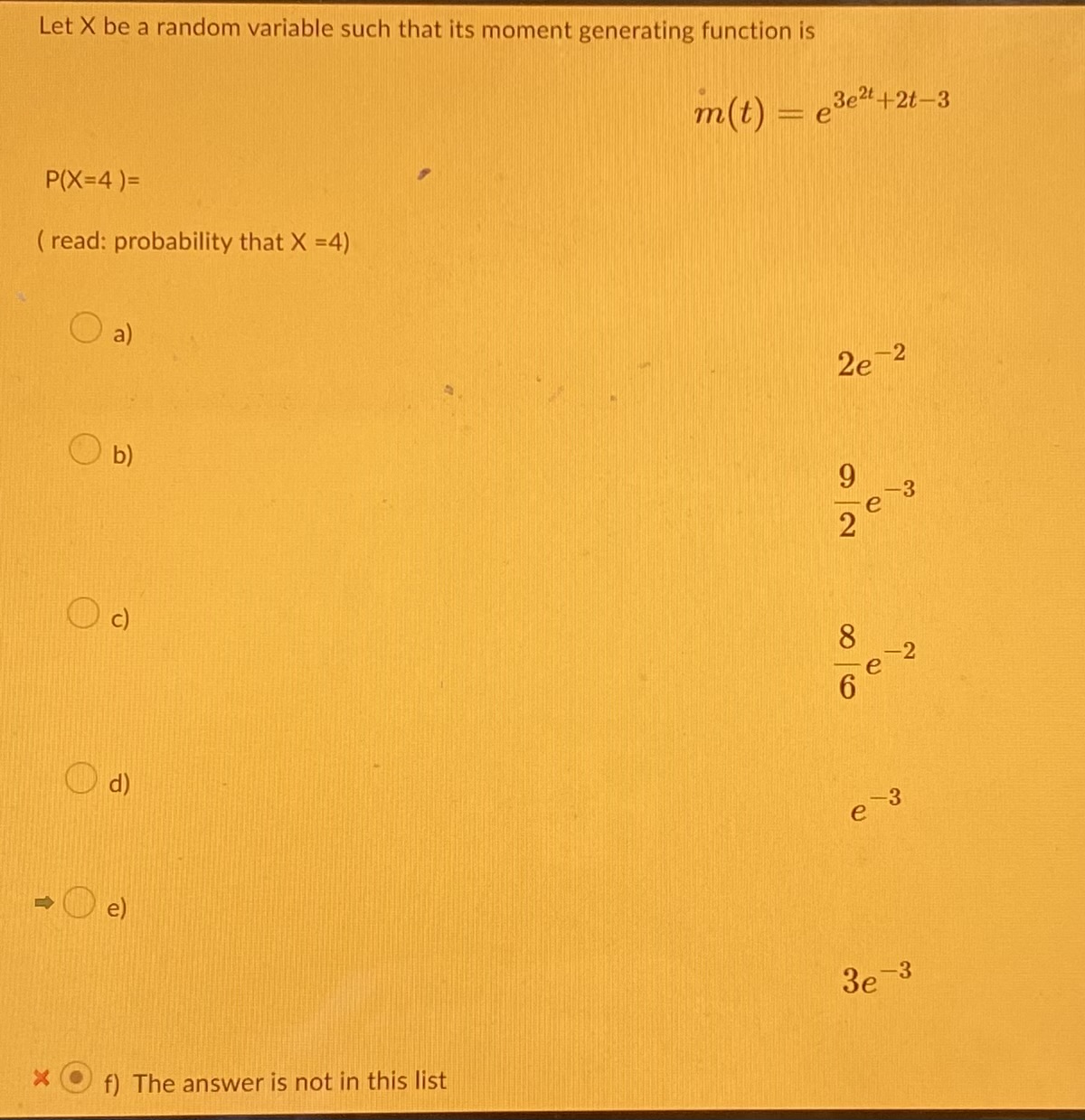 Solved Let X be a random variable such that its moment | Chegg.com