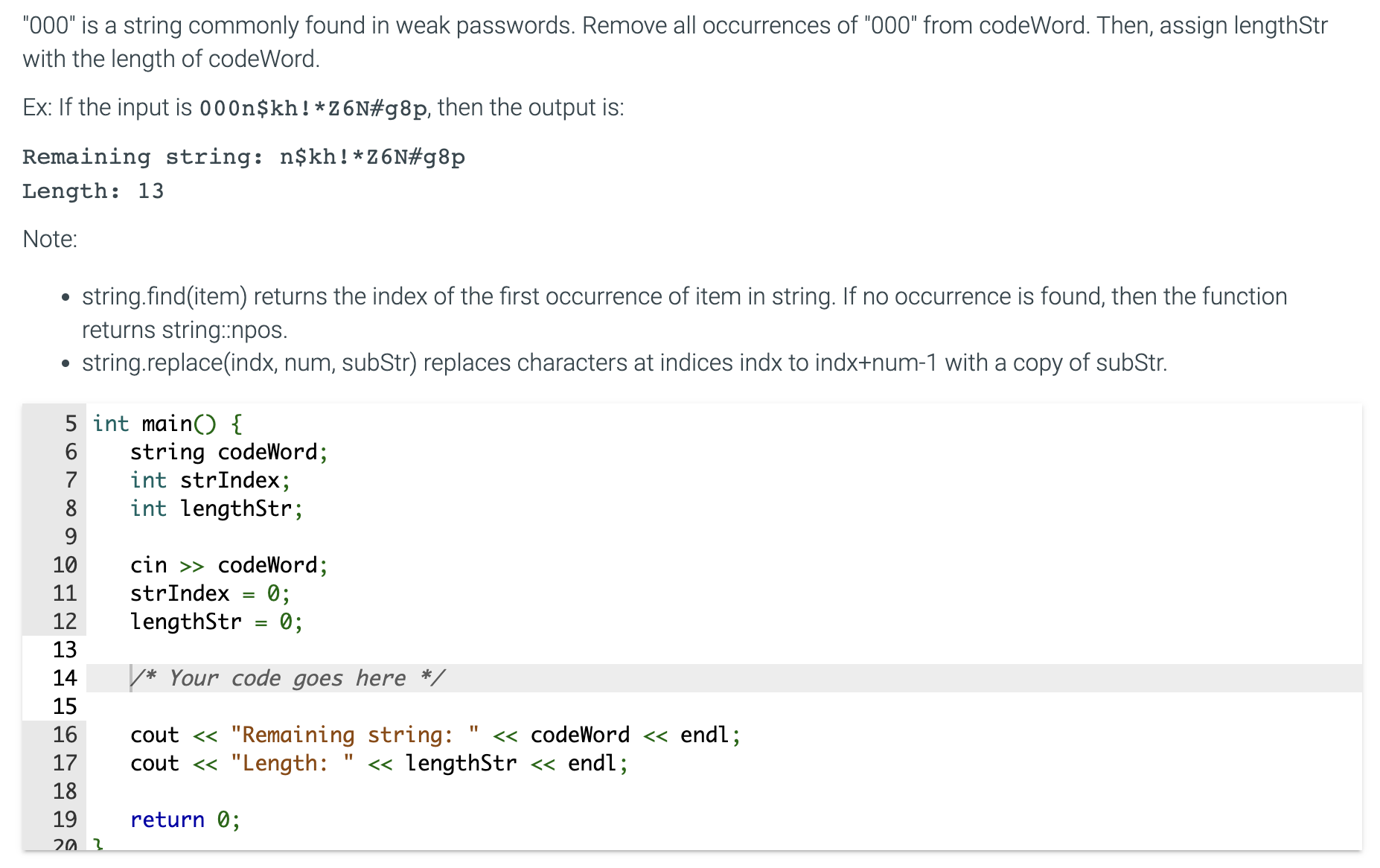 Solved "000" ﻿is a string commonly found in weak passwords. | Chegg.com