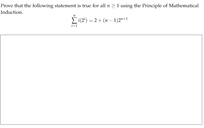 Solved Prove that the following statement is true for all n | Chegg.com