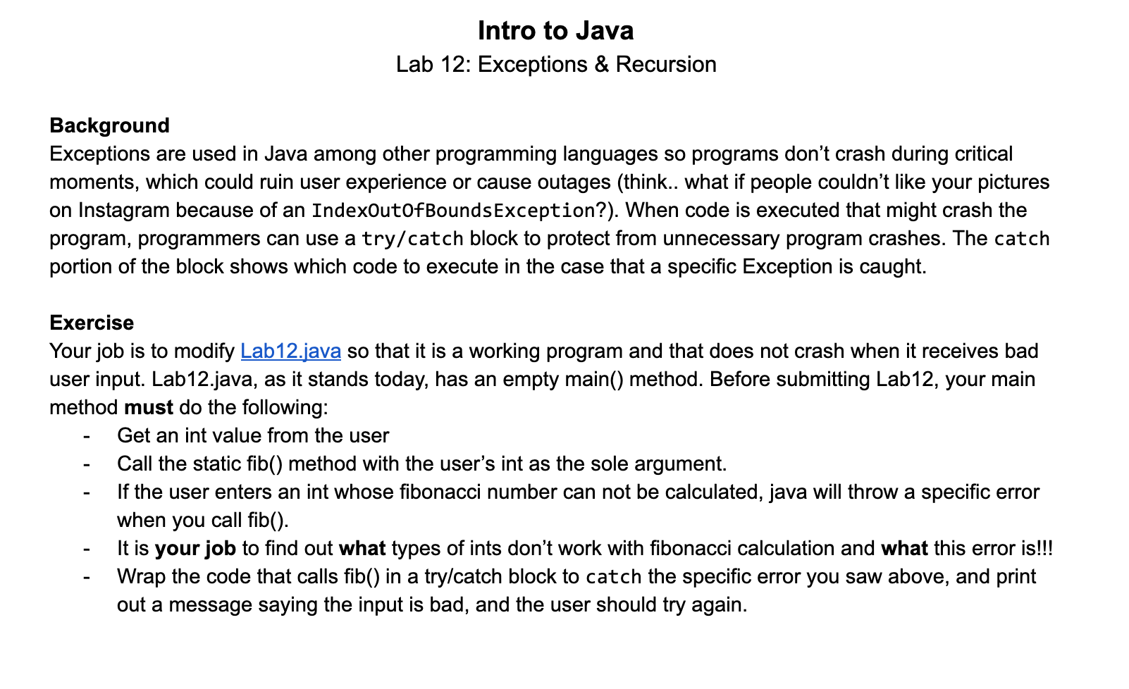 Solved import java.util.*; public class Lab12 { public | Chegg.com