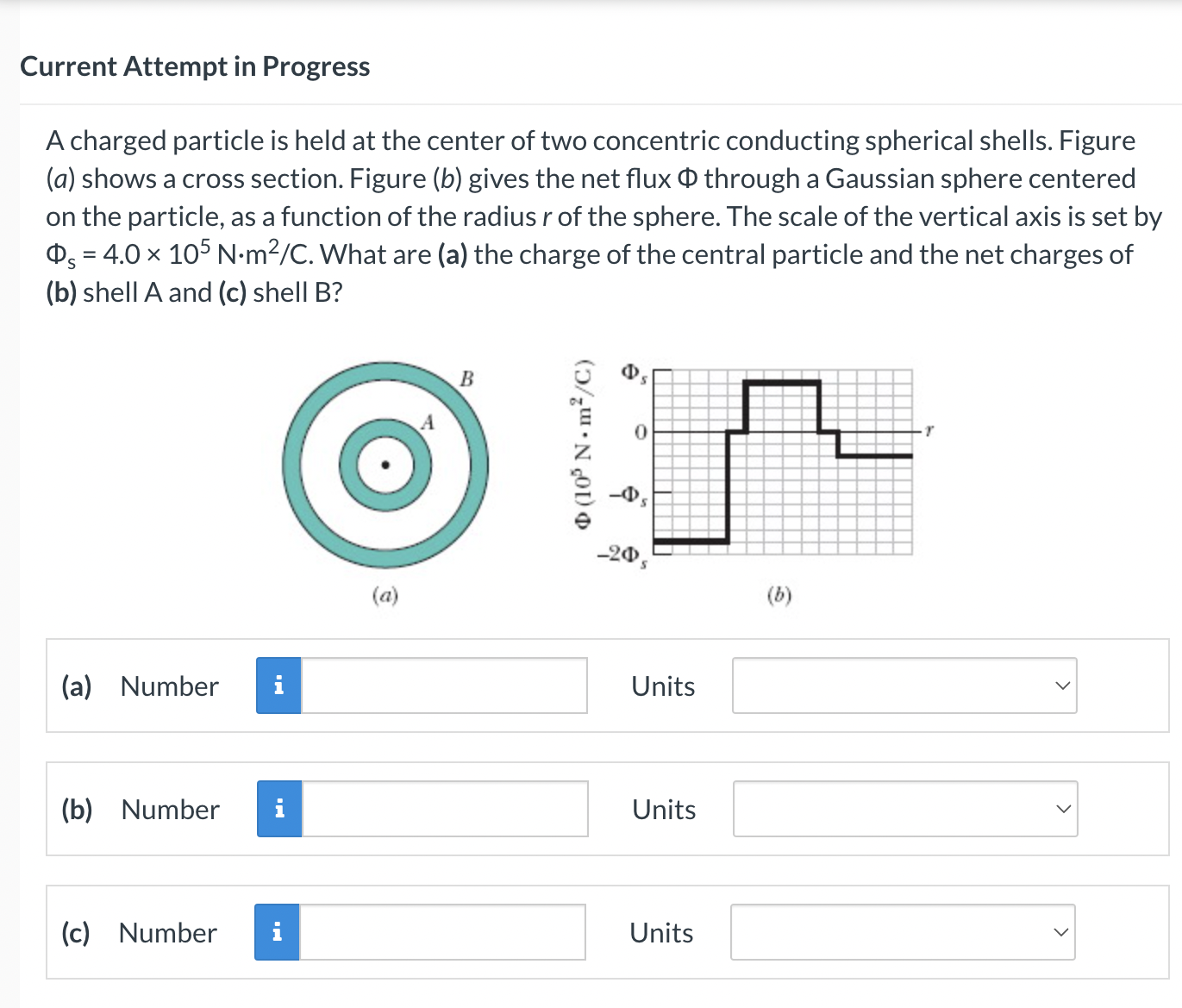 Solved A charged particle is held at the center of two | Chegg.com