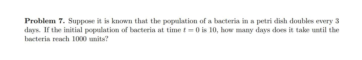 Solved Problem 7. Suppose it is known that the population of | Chegg.com