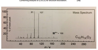 Solved moming analysis of 10 V) for structure elucidation | Chegg.com