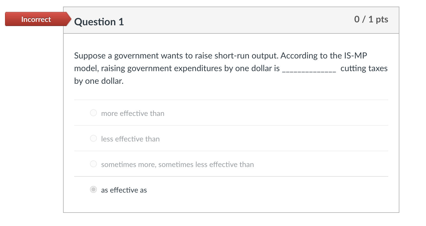 Solved Suppose a government wants to raise short-run output. | Chegg.com