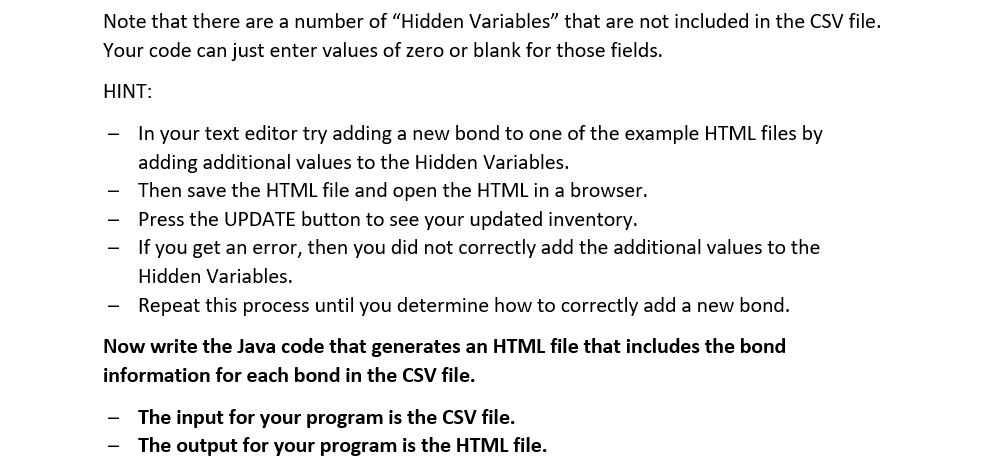 Solved You will need to use (import): - the Java File class. | Chegg.com