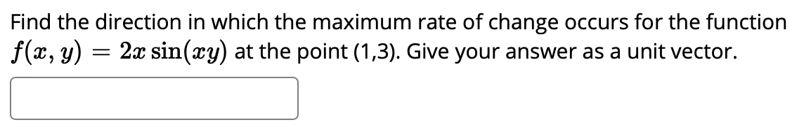 Solved Find the direction in which the maximum rate of | Chegg.com