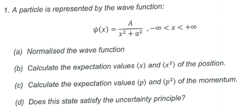 Solved A particle is represented by the wave | Chegg.com