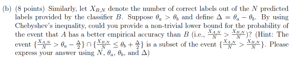 Solved 6. (16 points) Suppose we have two binary classifiers | Chegg.com