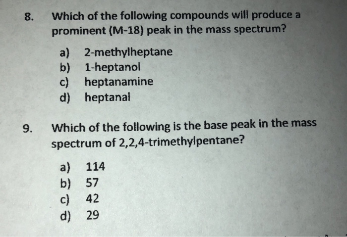 Solved Which of the following compounds will produce a | Chegg.com