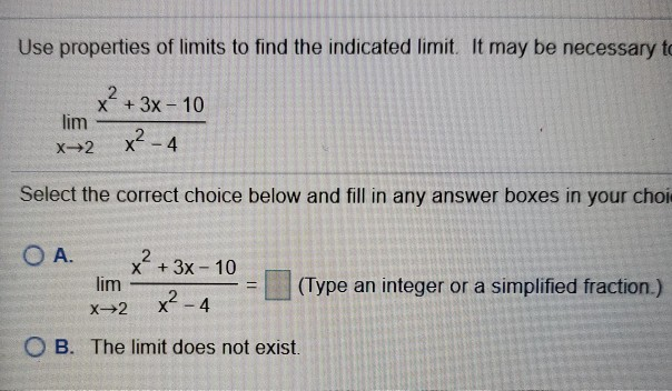 Solved Use properties of limits to find the indicated limit. | Chegg.com