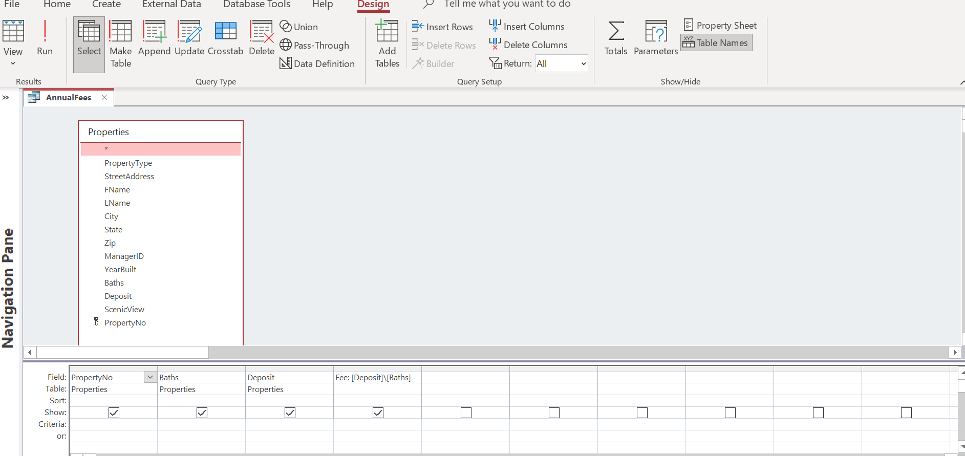 5. Create a new query in Design View with the | Chegg.com