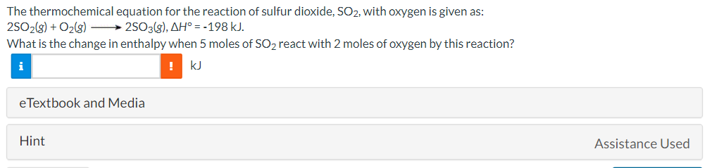 Solved The thermochemical equation for the reaction of | Chegg.com