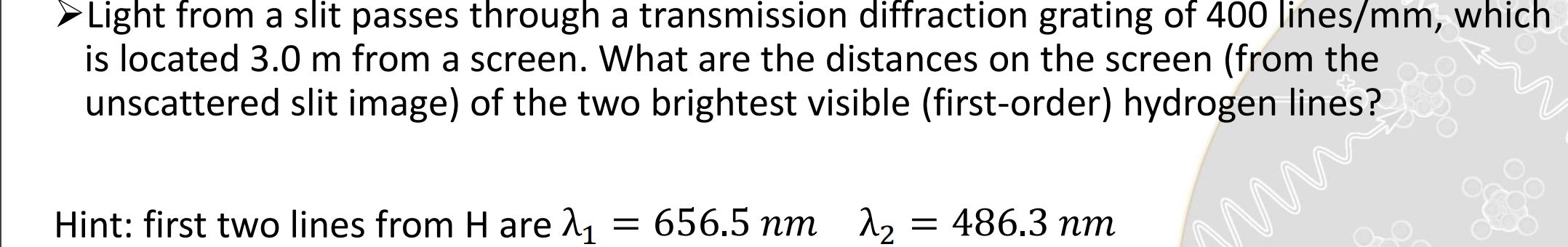 Solved > Light from a slit passes through a transmission | Chegg.com