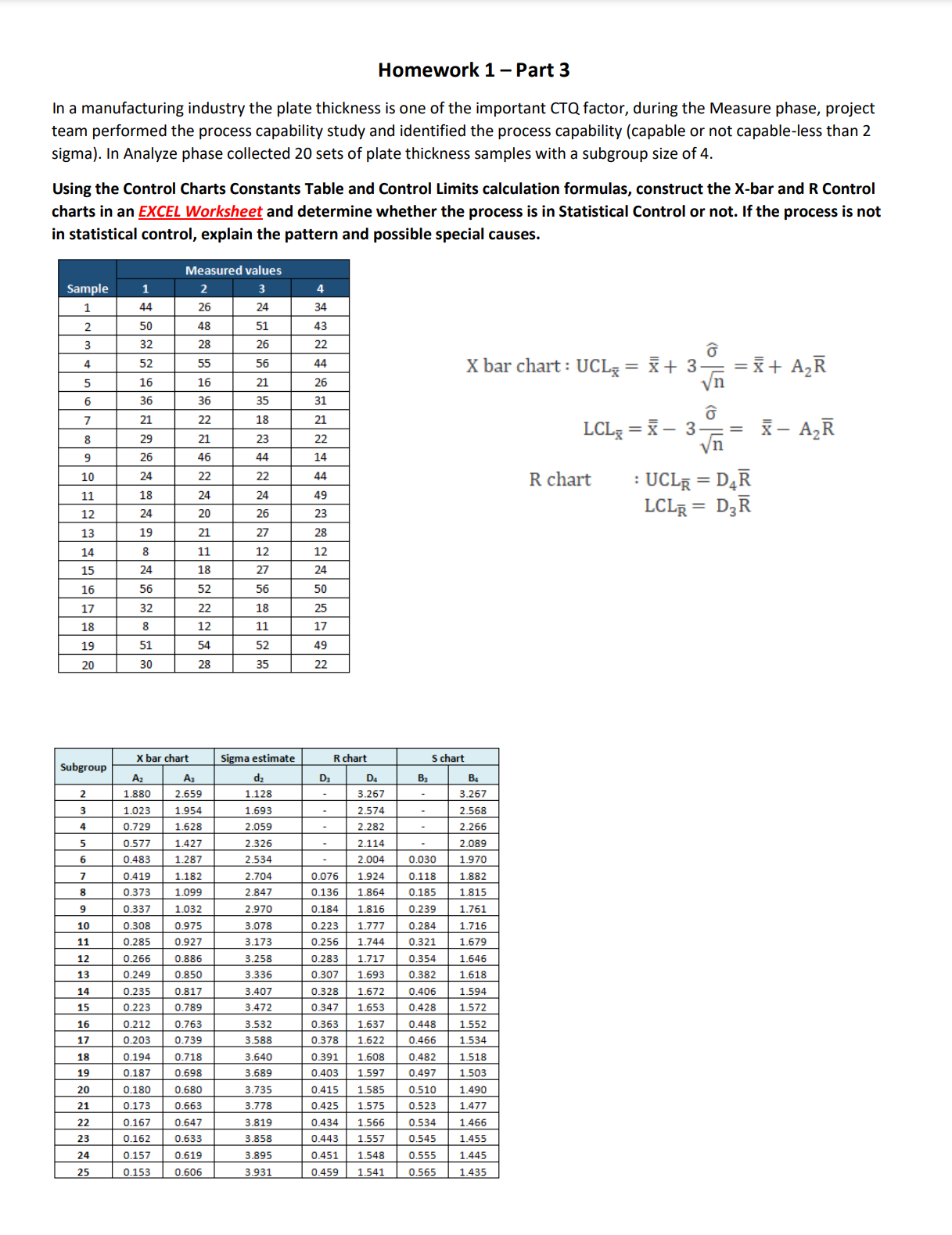 Solved intro to quality Homework Part 3 | Chegg.com
