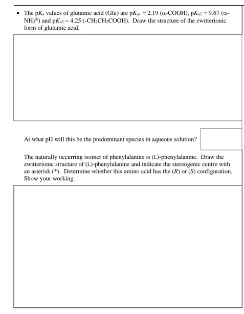 Solved The pKa values of glutamic acid (Glu) are NH and pKa3 | Chegg.com