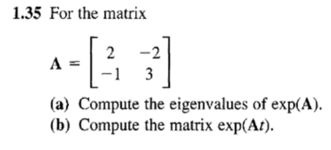 Solved 1.35 For the matrix A=[2−1−23] (a) Compute the | Chegg.com