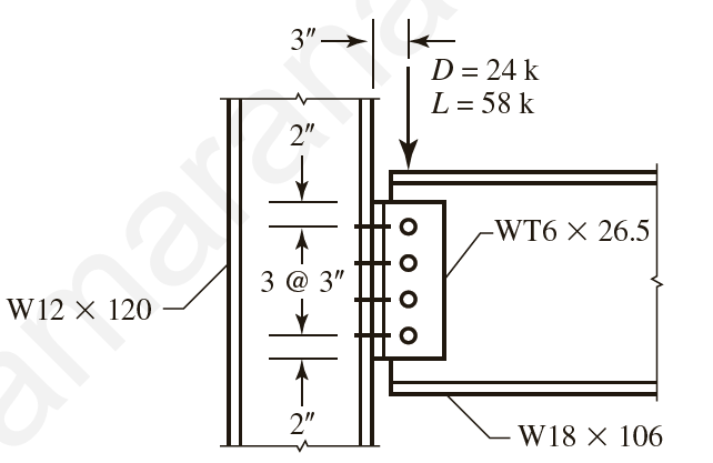 Solved AISC Manual A beam is connected to a column with 1 | Chegg.com